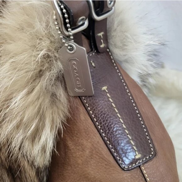 Coach | Bags | Coach Limited Winter Edition Lace Leather Coyote Fur ...